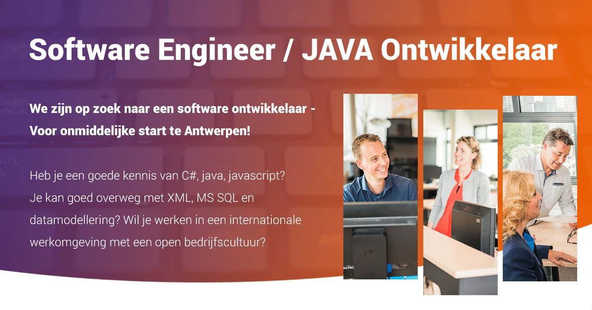 Vacature voor Software ontwikkelaar, engineer en projectmanager